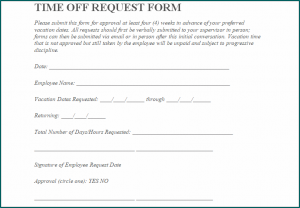 》Free Printable Paid Time Off Request Form