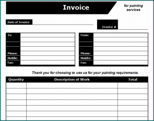 Painter Receipt Template | Bogiolo