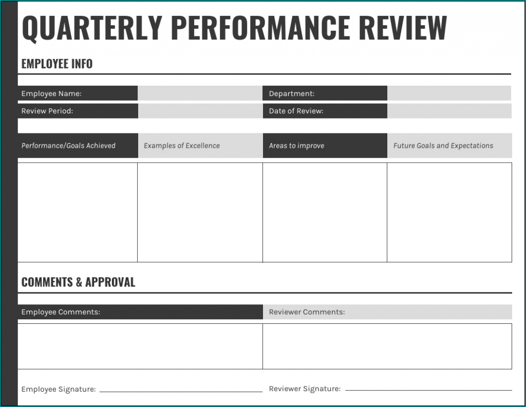 》Free Printable Performance Evaluation Template