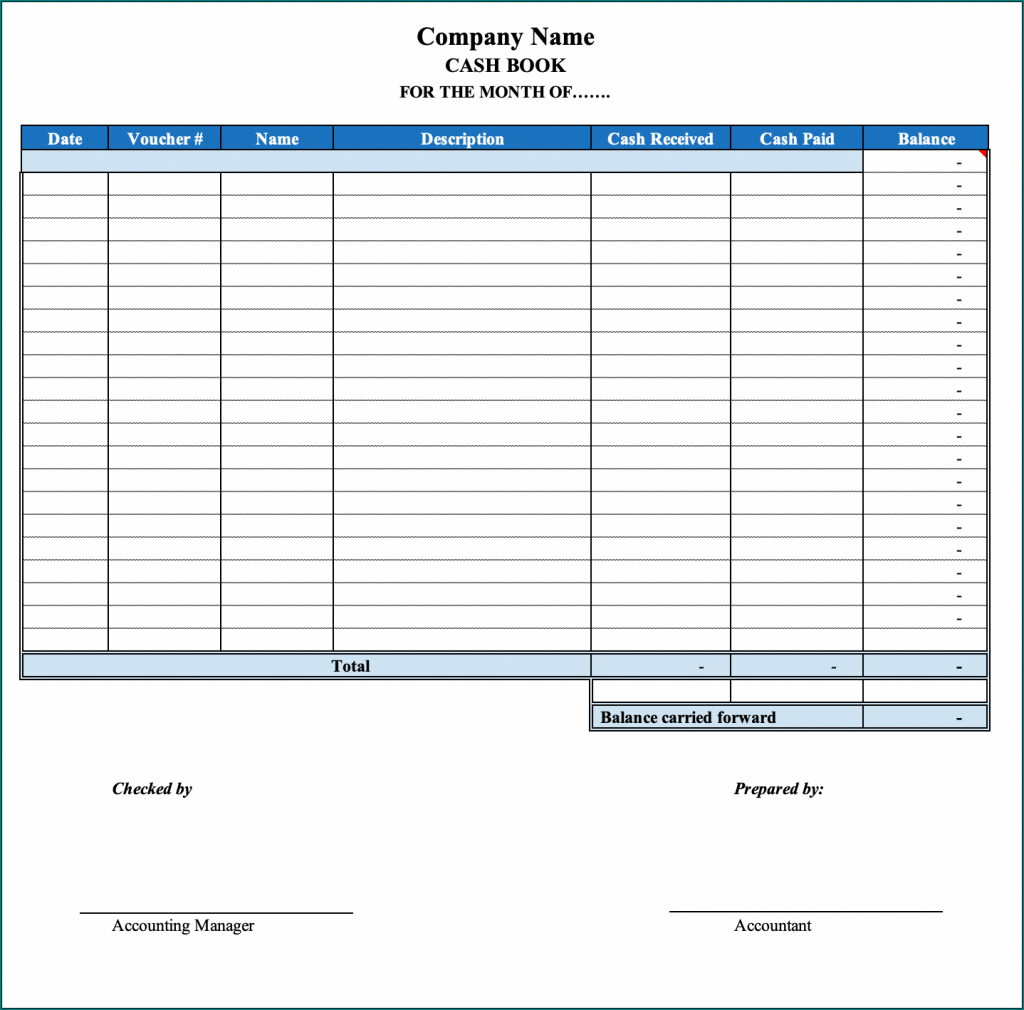 》Free Printable Petty Cash Template