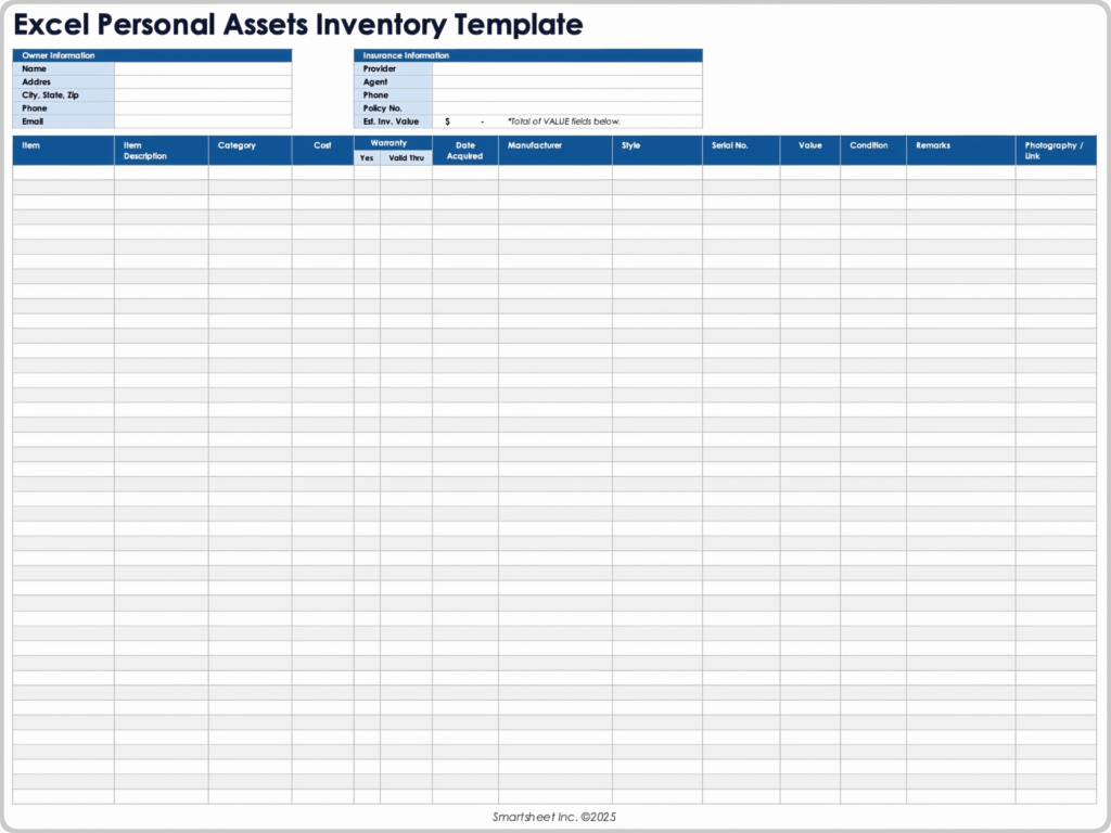 》Physical Inventory Count Sheet Template