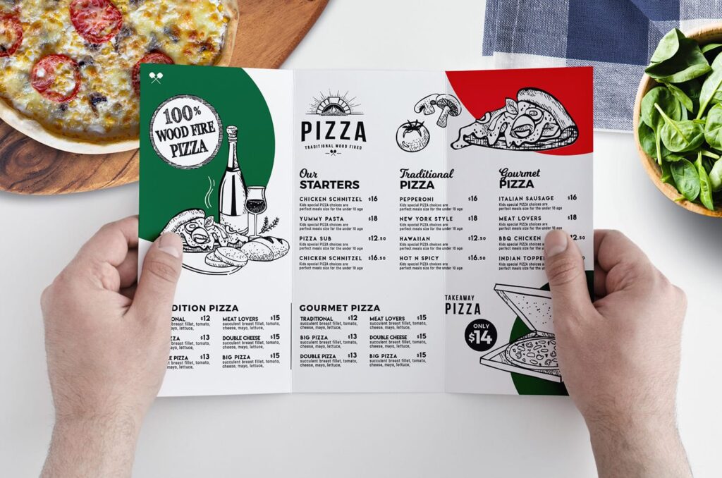 》Editable Pizza Menu Template (Word)