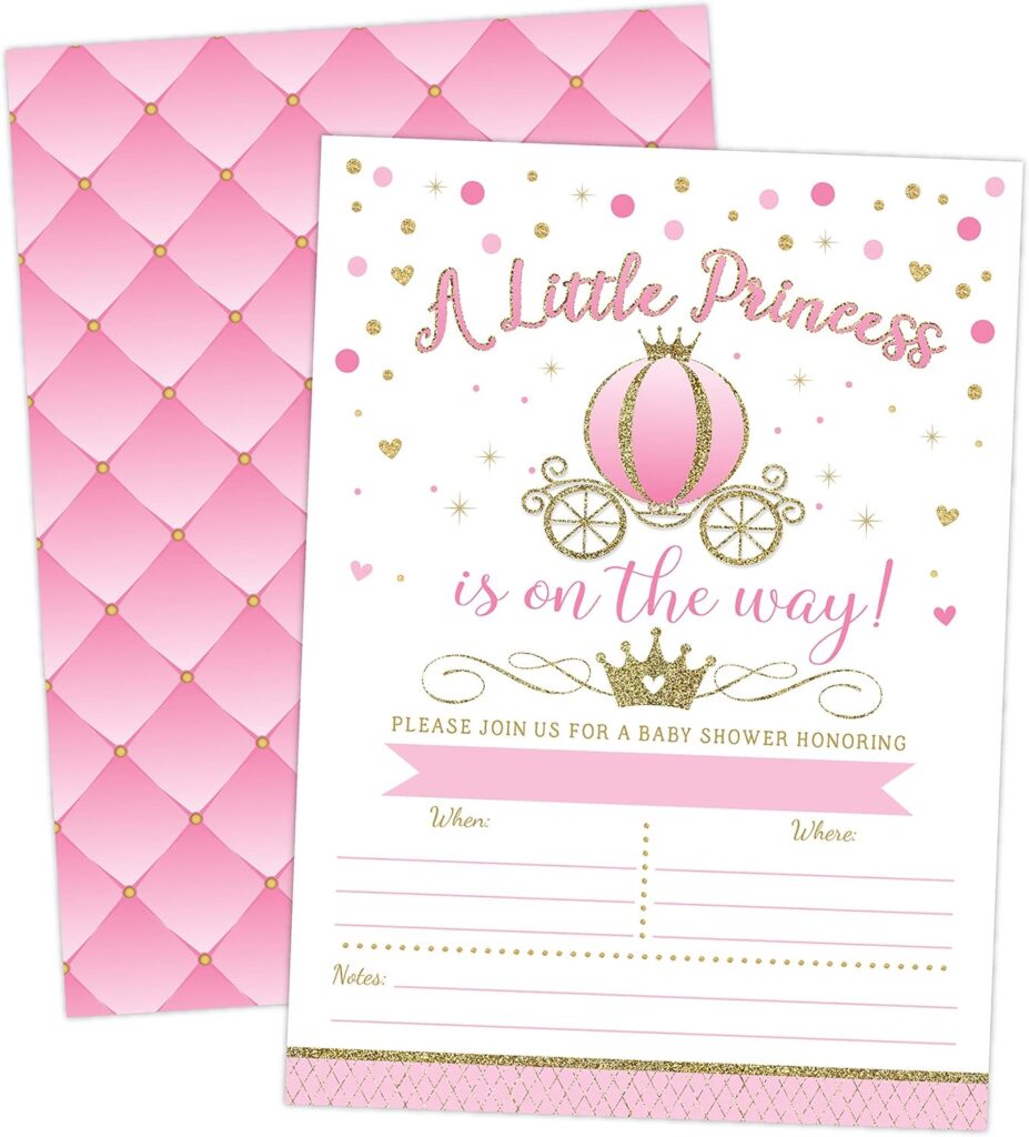 》Princess Baby Shower Invitation Template