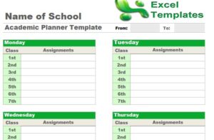》Printable Academic Planning Template