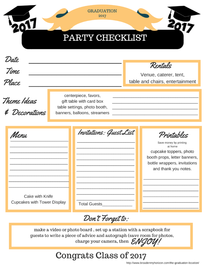 》Printable Graduation Planning Template