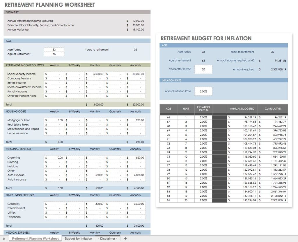 》Customizable Retirement Plan Template (Excel)
