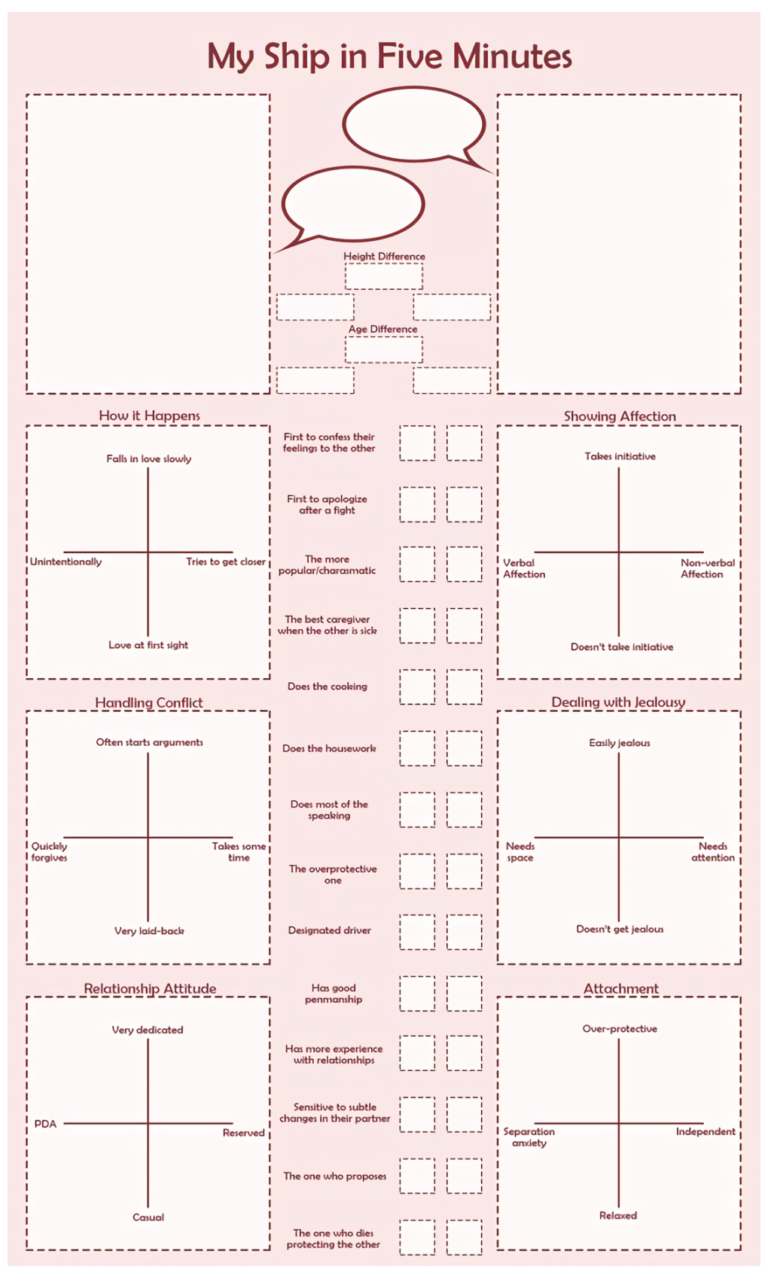 》Printable Ship Chart Template