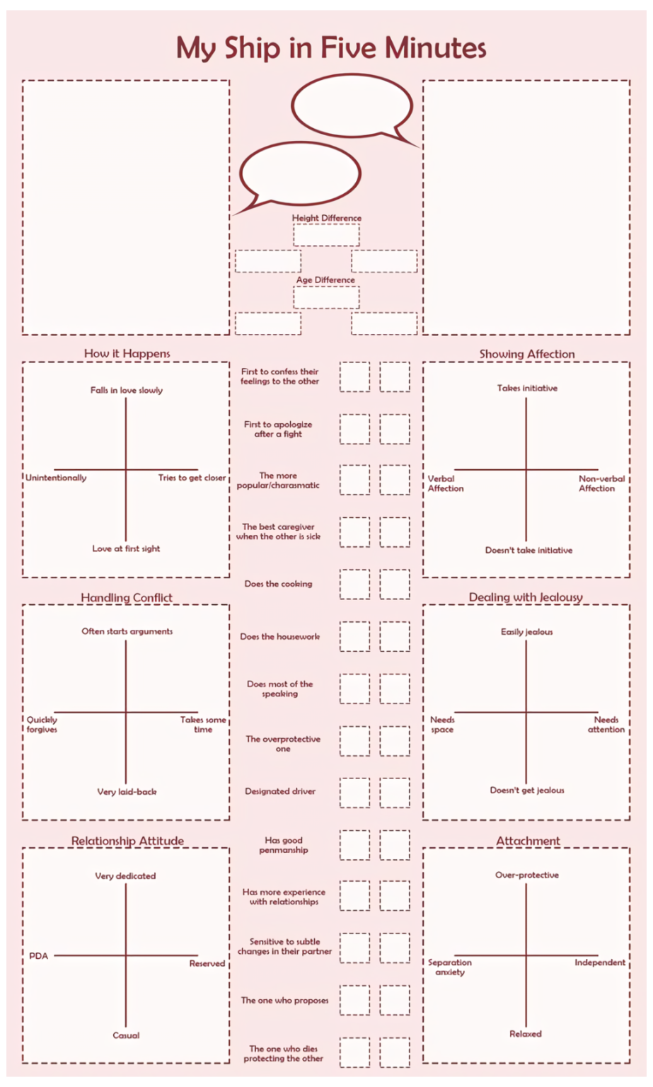 》Printable Ship Chart Template