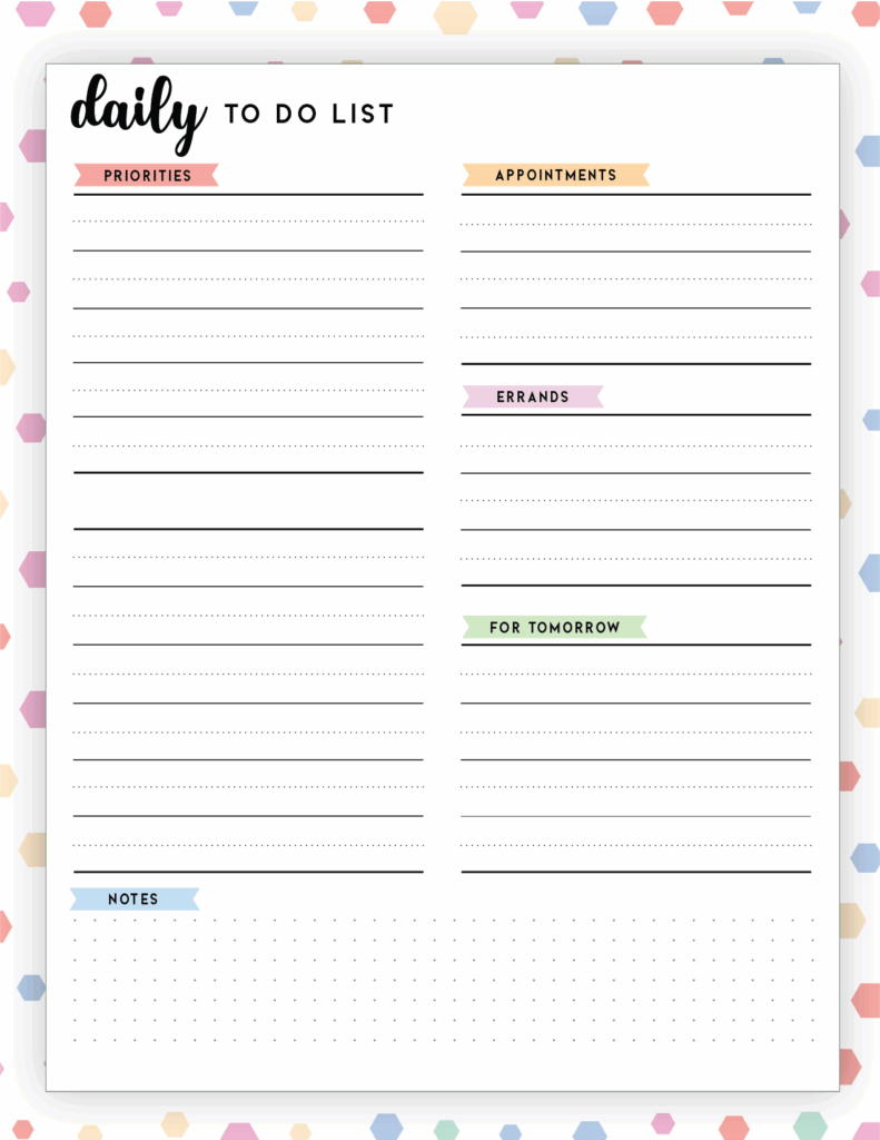 》Free Printable Priority List Template