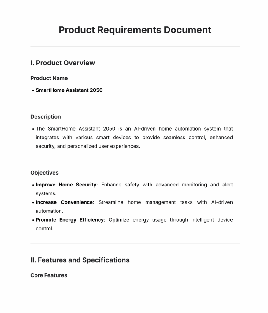 》Product Requirements Document Template