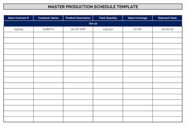 》Production Shift Schedule Template