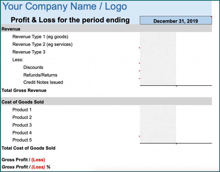 》Free Printable Profit And Loss Statement For Small Business