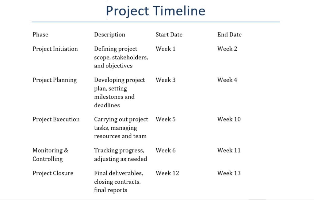 》Project Budget Timeline Template