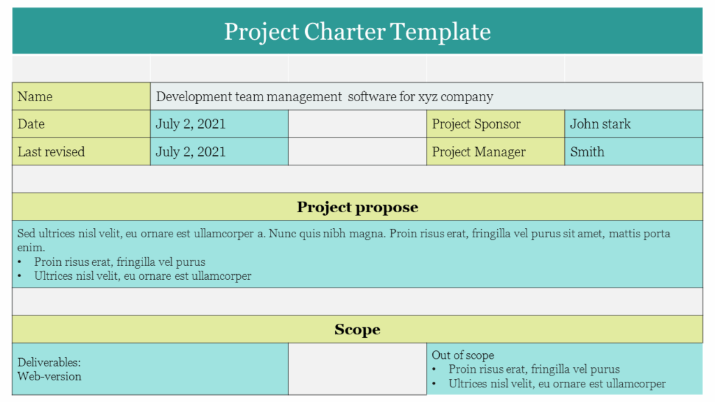 》Project Charter Template (Word)