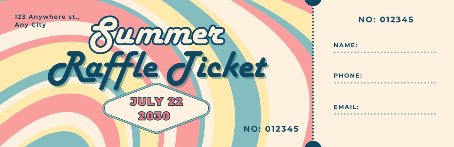 》Raffle Ticket Template (Word)