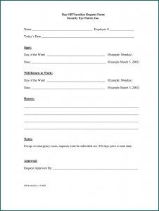 》Free Printable Request Day Off Form