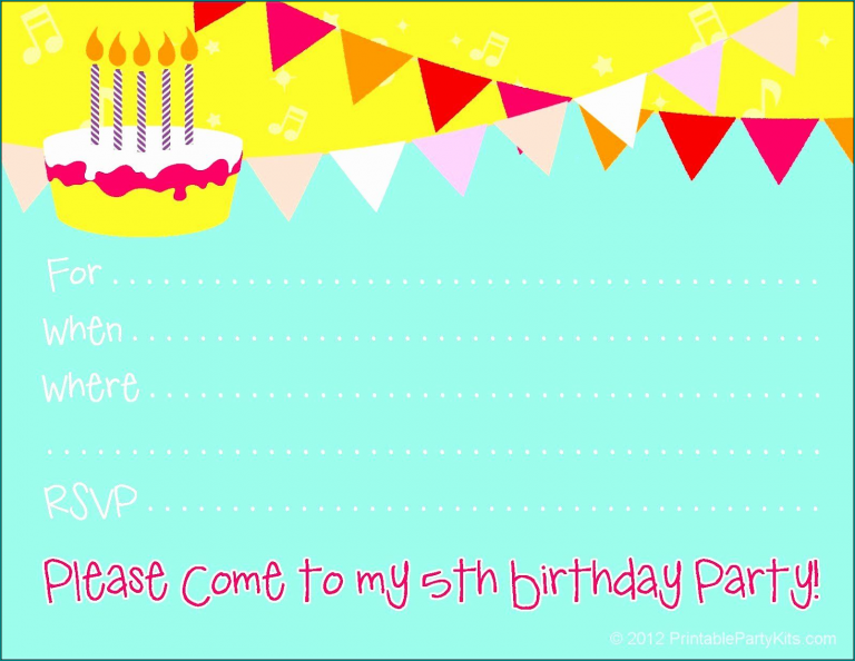 Sample of Birthday Invitation Templates Word | Bogiolo