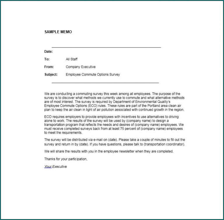 》Free Printable Business Memorandum
