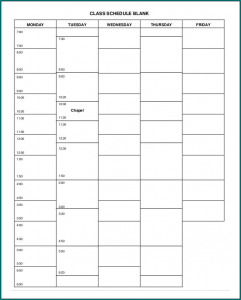 》Free Printable College Schedule Template