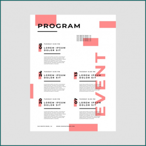 》Free Printable Event Program Template