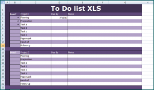 》Free Printable Excel To Do List Template