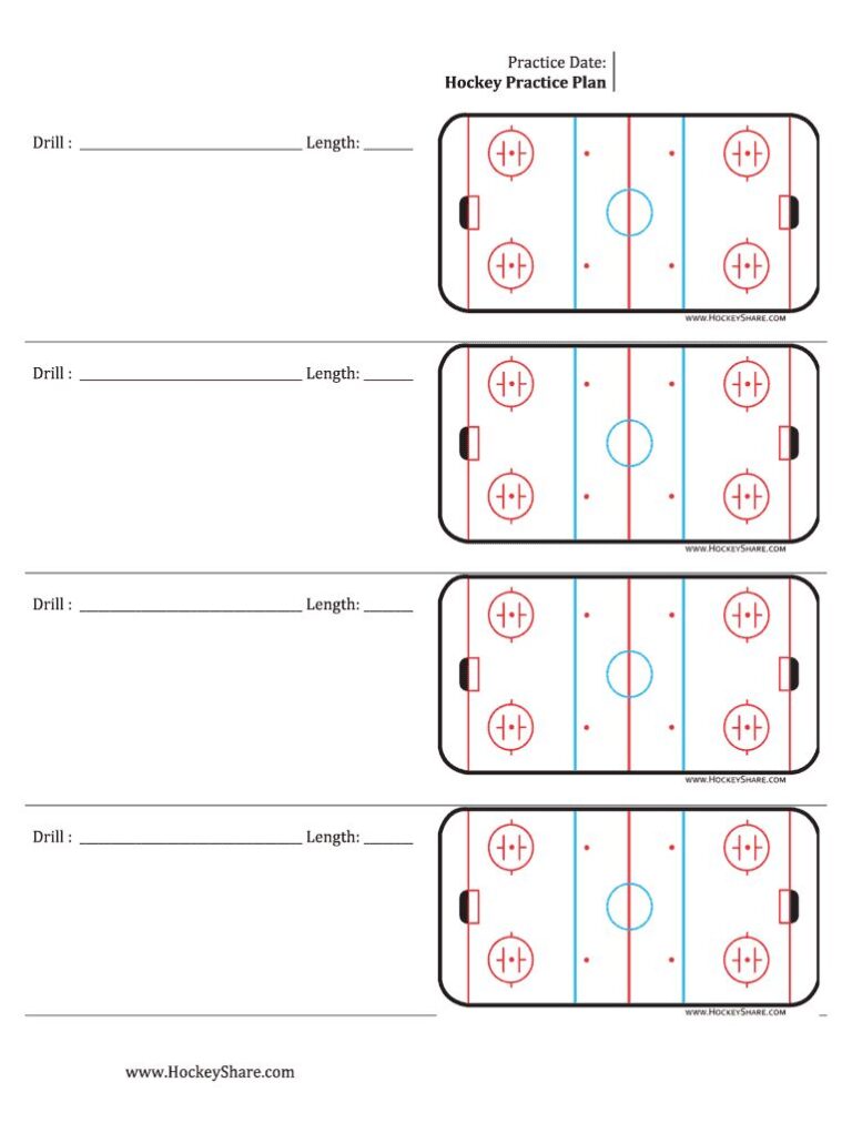 》Hockey Practice Planner Template