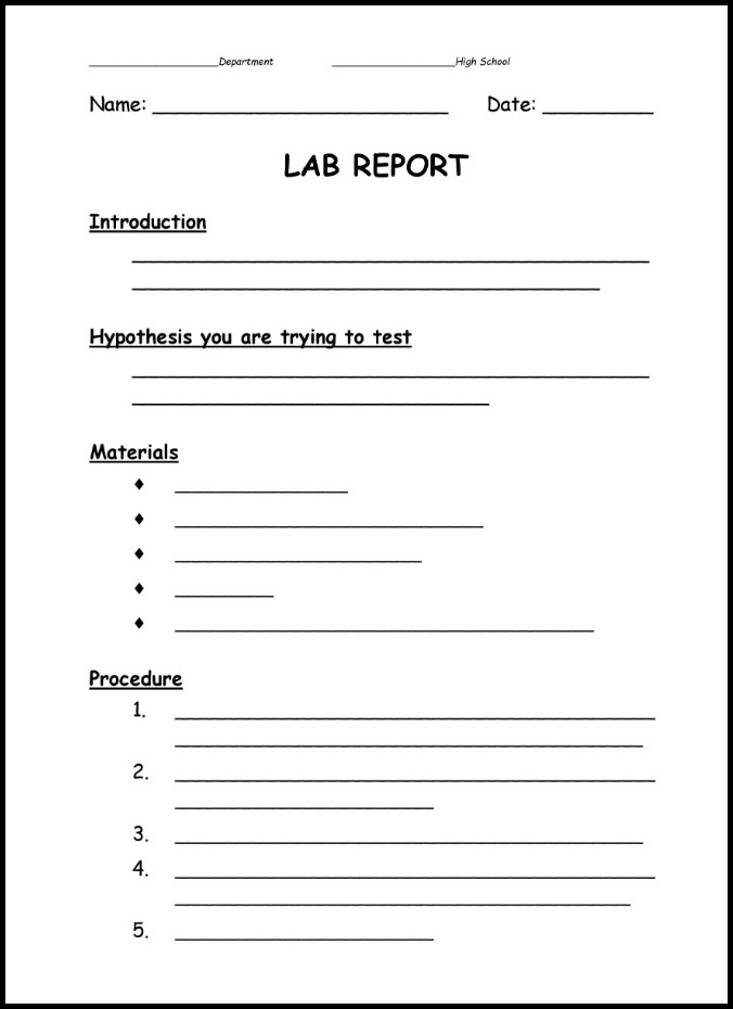 》Lab Report Template