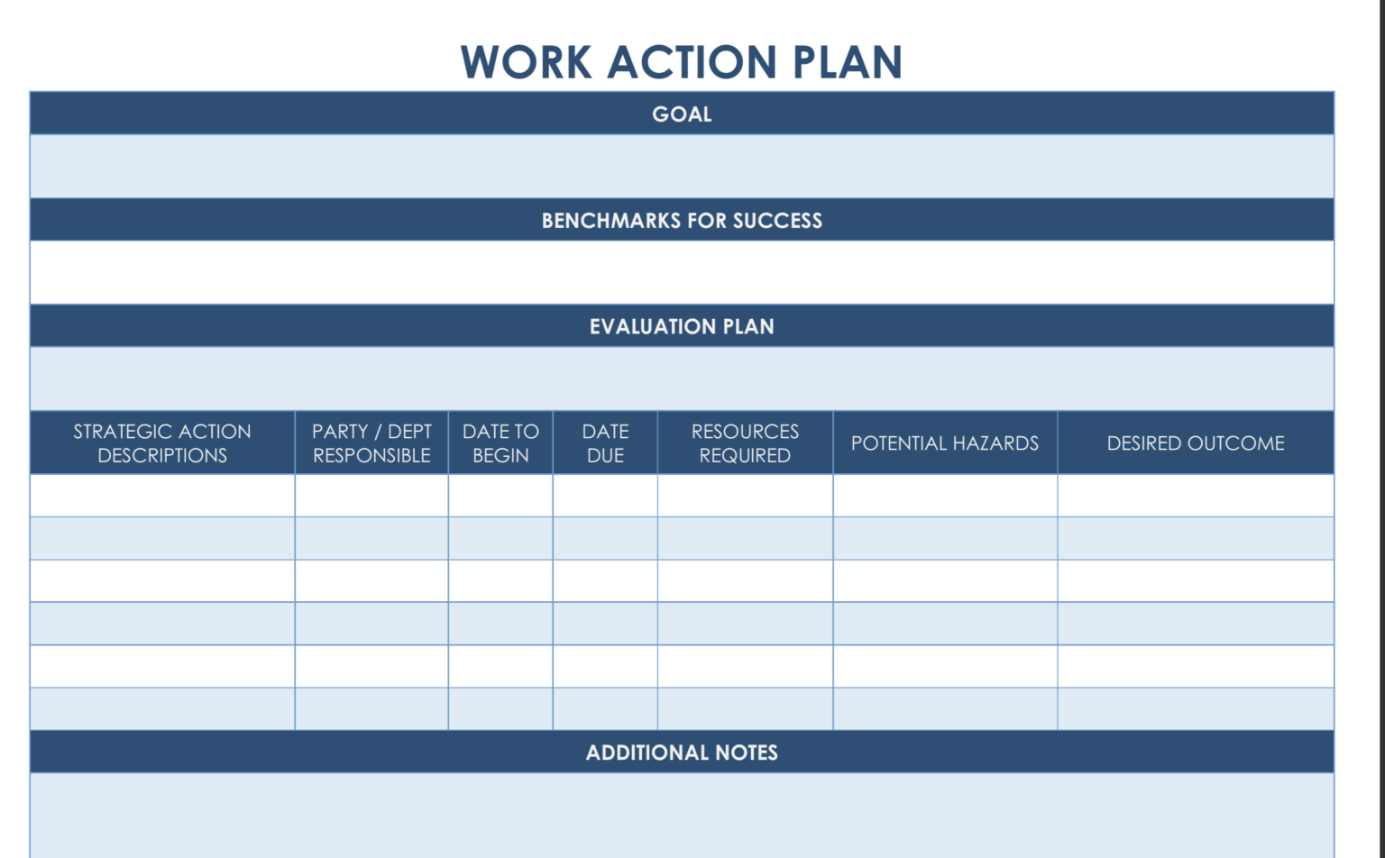 》Printable Action Planning Template
