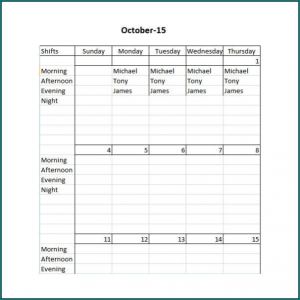 》Free Printable Restaurant Schedule Template
