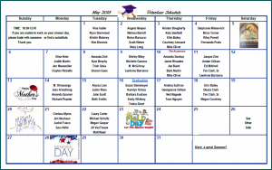 》Free Printable Volunteer Schedule Template