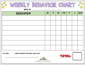》Weekly Behavior Chart Template