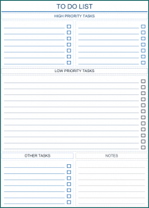 》Free Printable Work To Do List Template