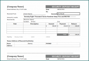 》Free Printable Security Receipt Template