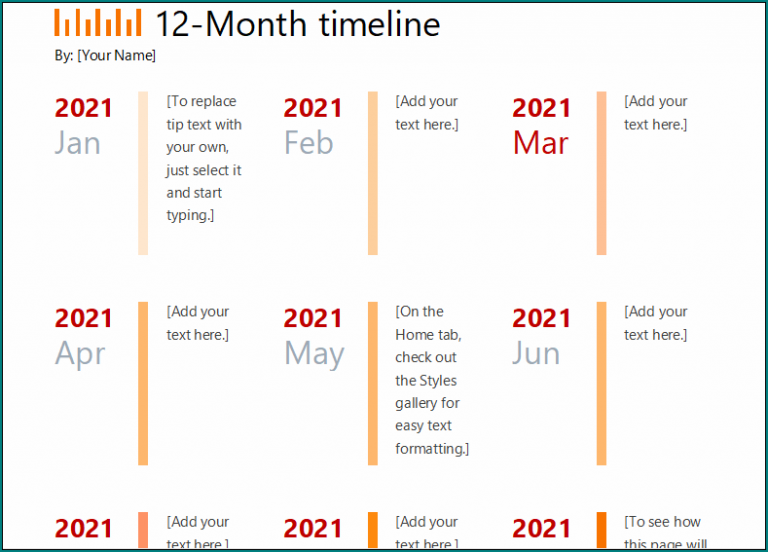 》Free Printable Simple Timeline Template
