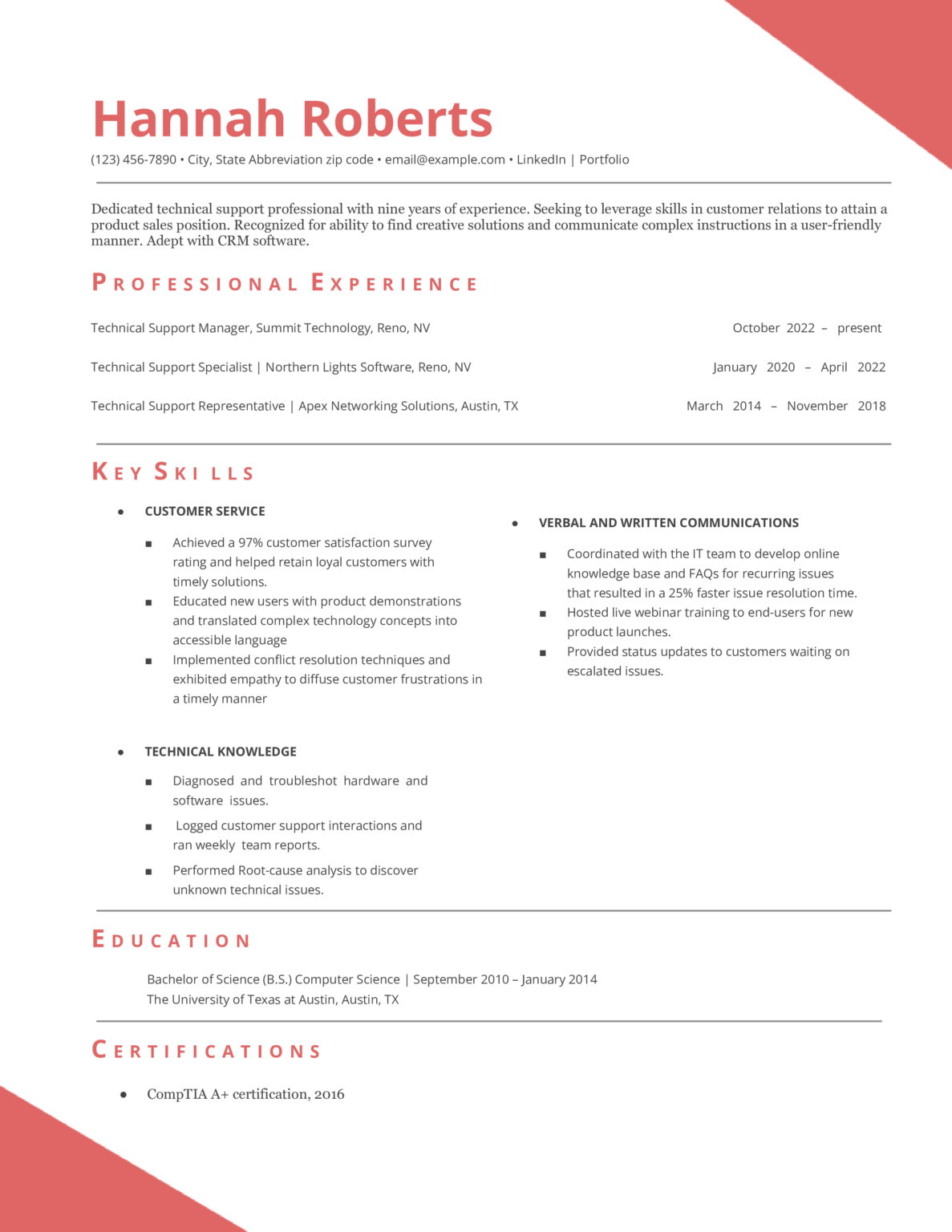 》Skill-Based Resume Template (Word)