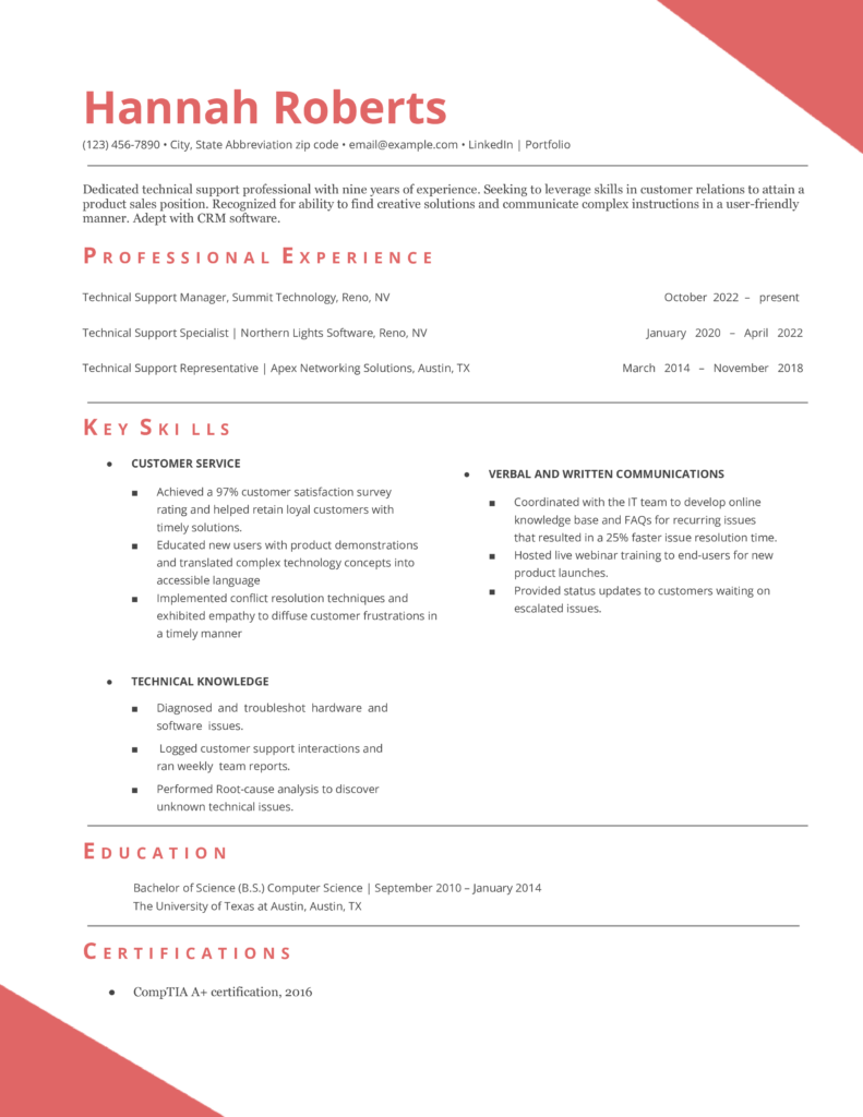 》Skill-Based Resume Template (Word)