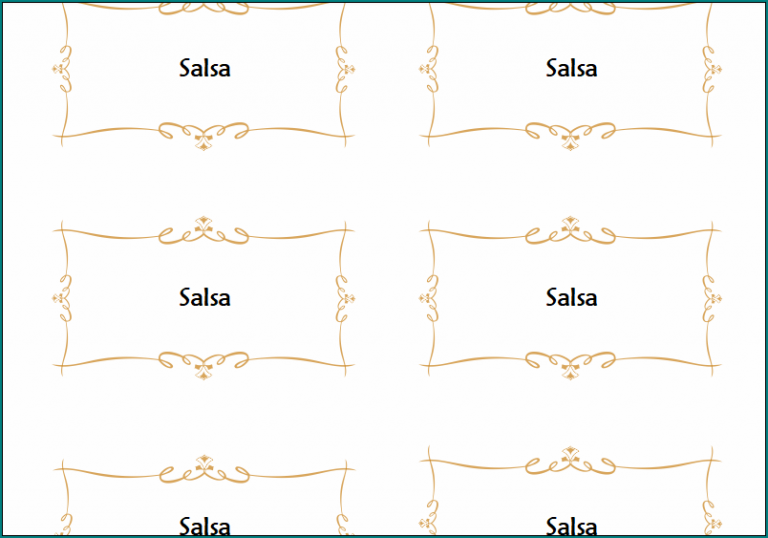 》Free Printable Table Card Template