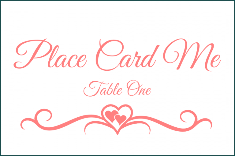 》Free Printable Table Name Cards Template