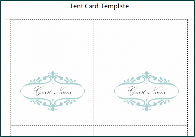 》Free Printable Tent Card Template