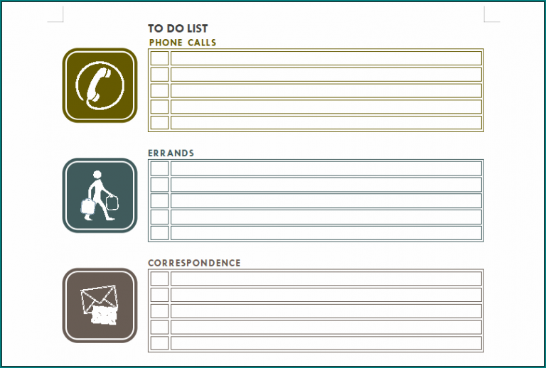 》Free Printable Things To Do List Template