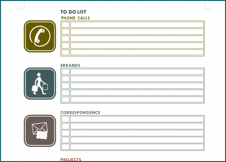 》Free Printable Things To Do Template
