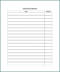 》Free Printable To Do List Template Word