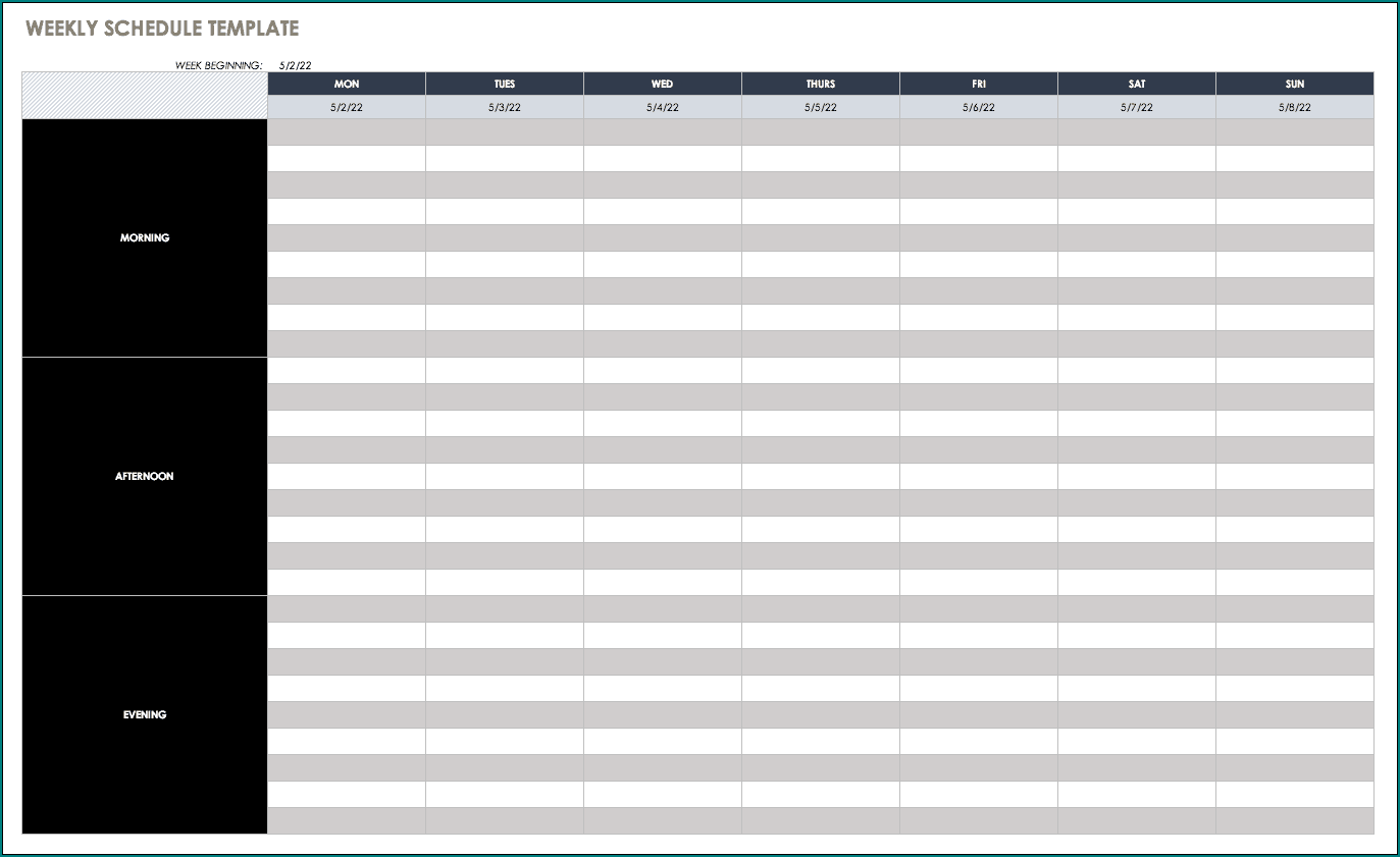  Free Printable Weekly Workout Schedule Template Bogiolo