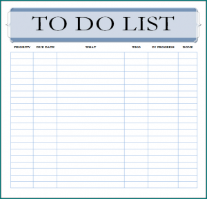 》Free Printable Work To Do List Template