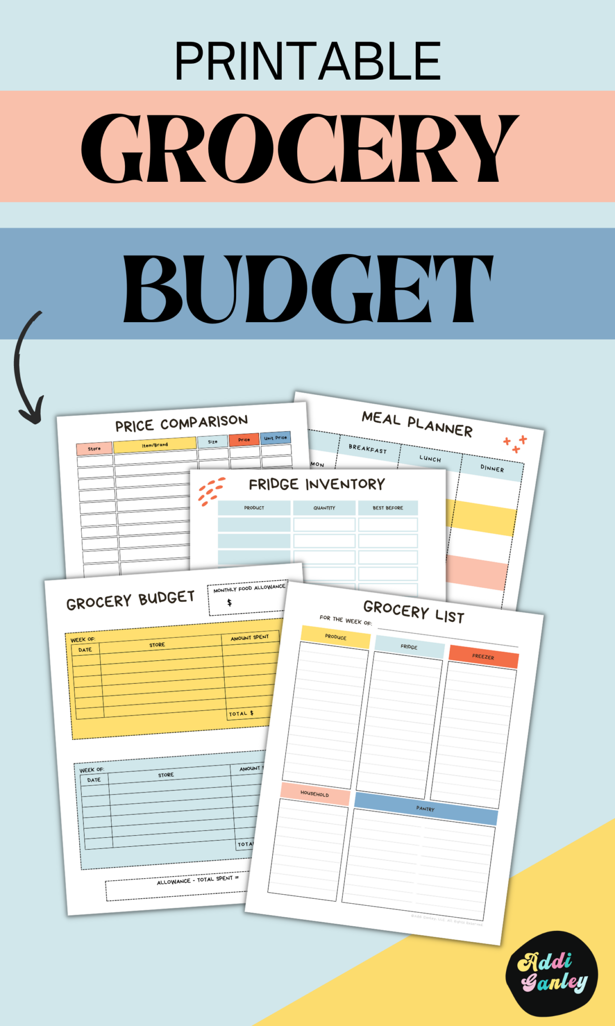 A Printable Grocery Budget Template | Bogiolo