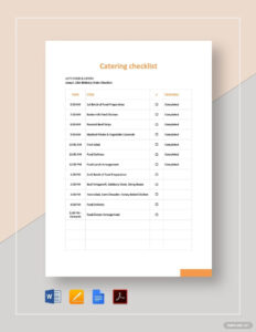 Catering Checklist Template in Pages, Word, PDF, Google Docs | Bogiolo