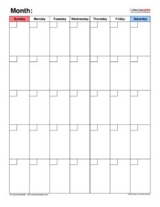 cute monthly planner template | Bogiolo