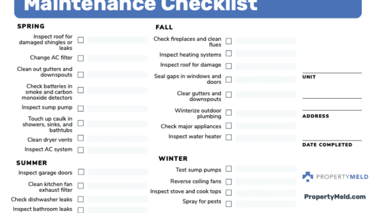 Download our Free Preventative Maintenance Checklist | Bogiolo