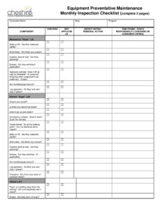 Equipment Checklist – + Examples, Format, Pdf | Bogiolo