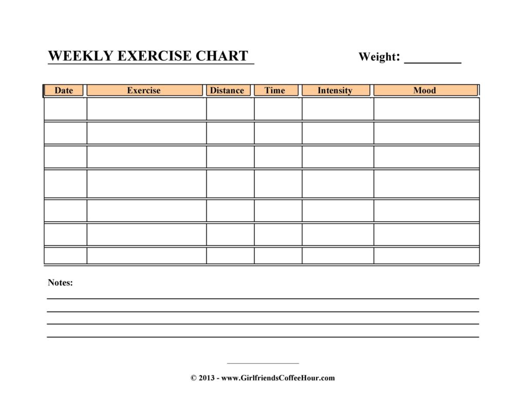》Exercise Chart Template